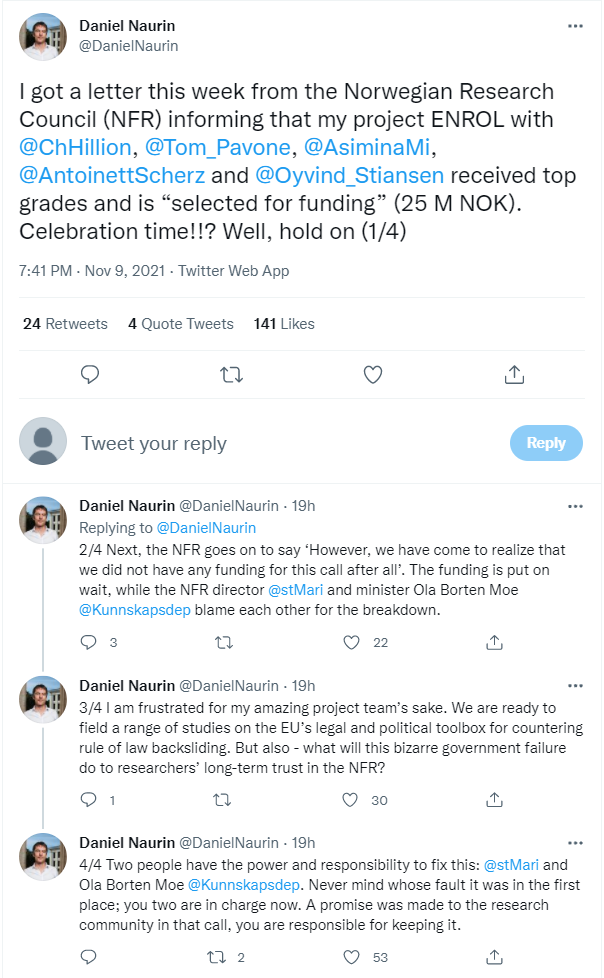 Søknaden til Daniel Naurin om 25 millioner ble innvilget. Men ...